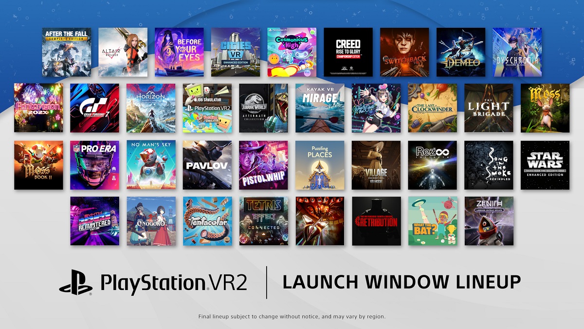 PSVR 2 The Full Launch Window List STAGE SELECT PSVR 2 The Full Launch Window List STAGE SELECT